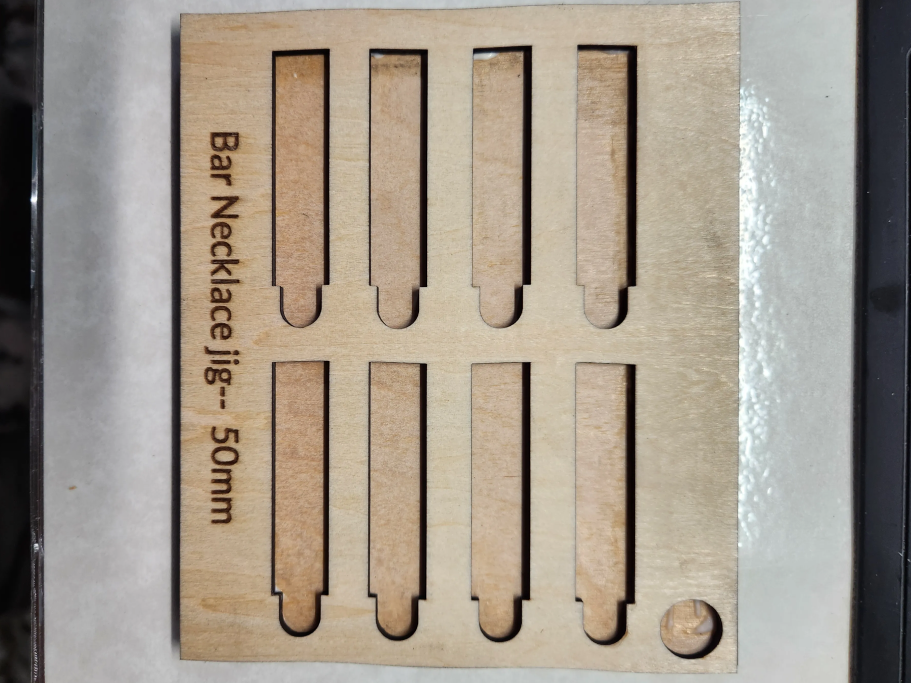 Bar Necklace+ keychain Jig 50mm Wooden Template for Crafting | Free ...