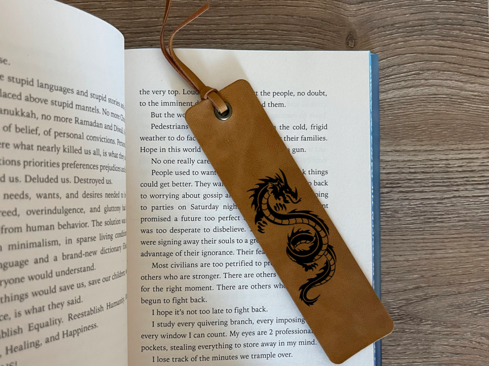 Leather Bookmark with Laser Engraved Dragon Design | Free Files - Atomm
