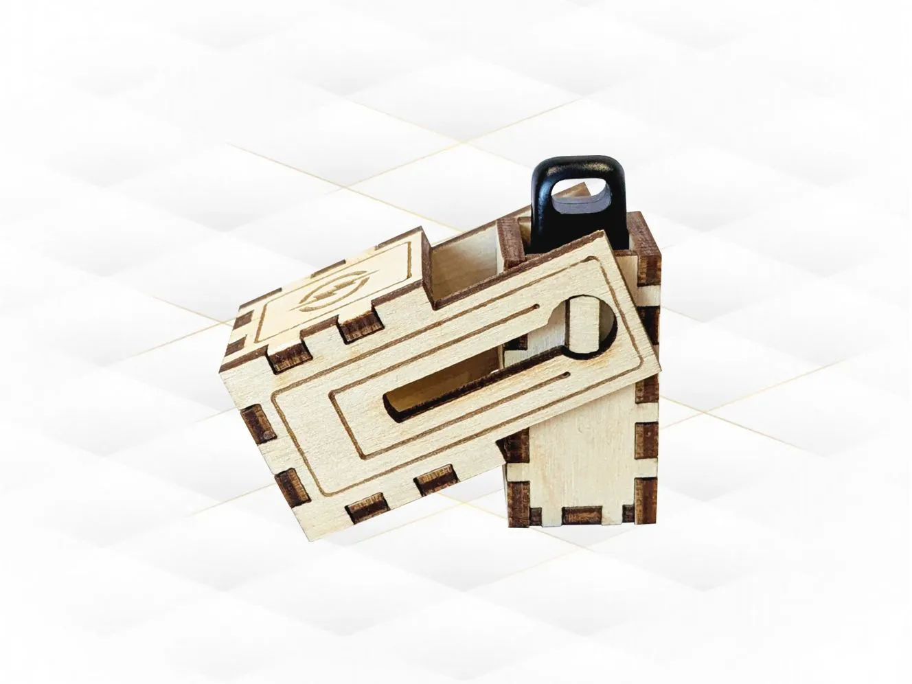 Gift Box Case Flash Memory Laser Cut Template, Cover Holder SSD Laser ...