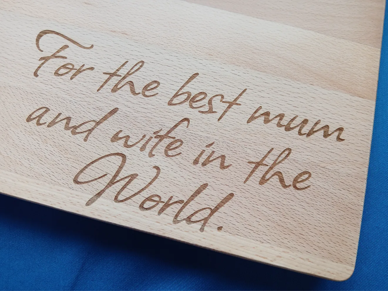 Laser Engraved Wooden Cutting Board For The Best Mum And Wife | Free ...
