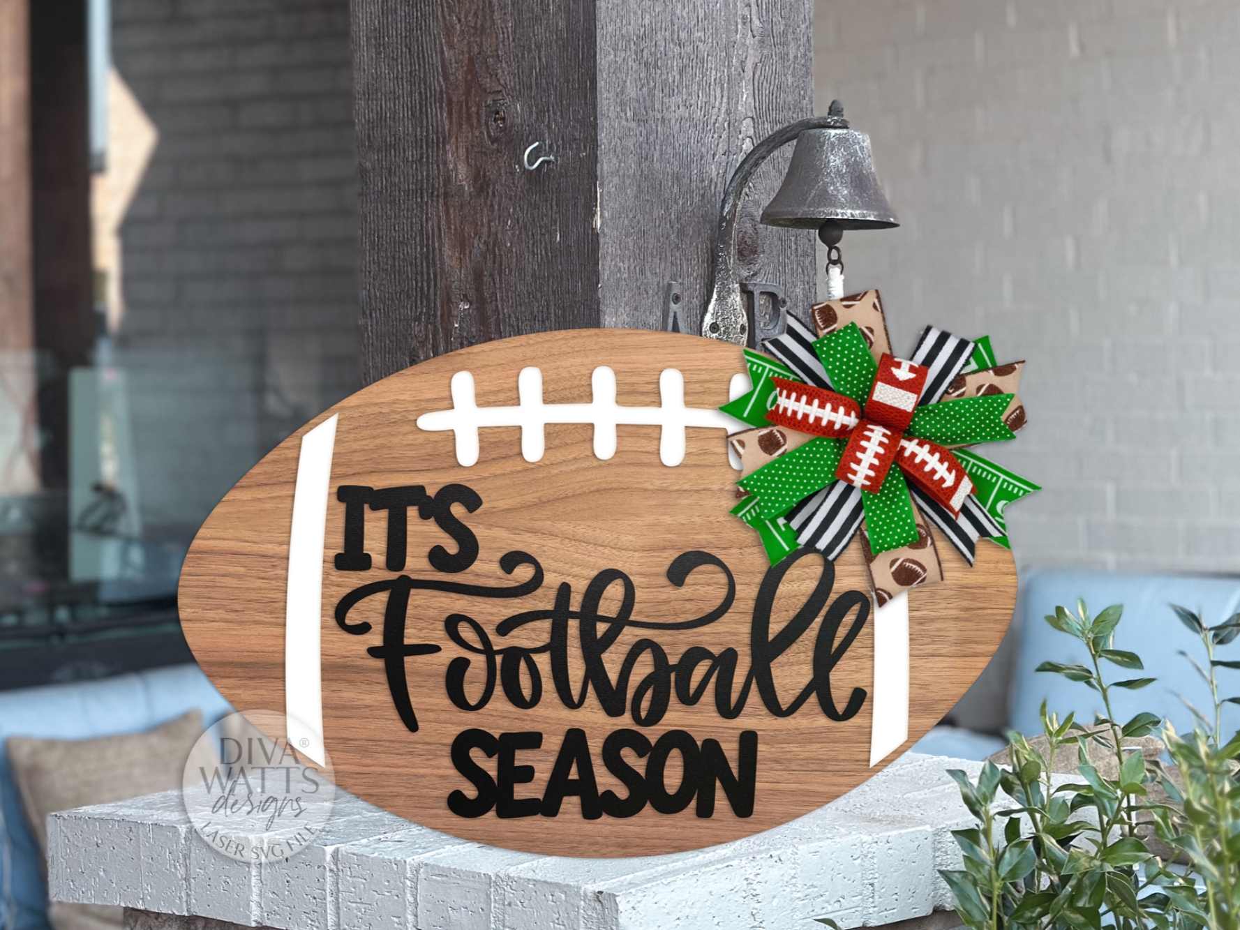 It’s Football Season SVG | Football Door Hanger | Laser Cut Football ...