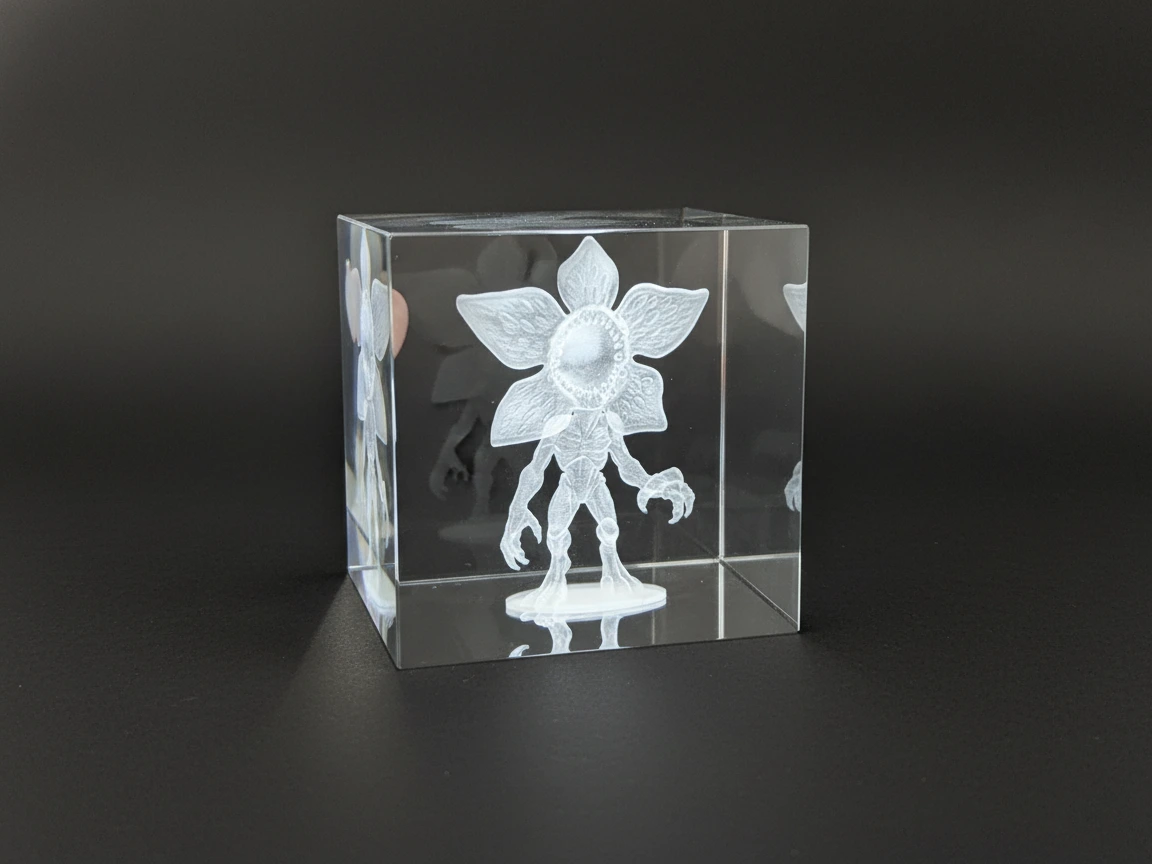 3D Laser Engraved Stranger Things Demogorgon Crystal Cube | Free Files ...