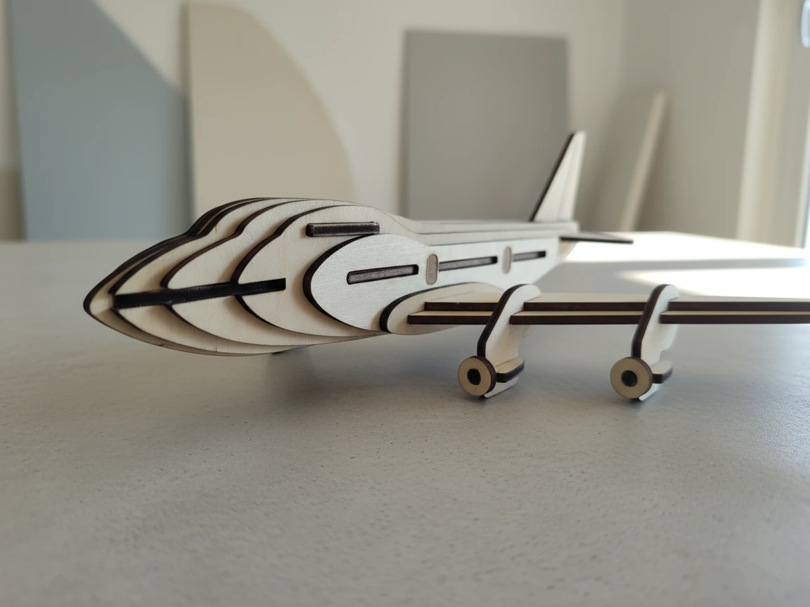 Laser Cut Wooden Airplane Model Kit Decorative Display - Boeing ...