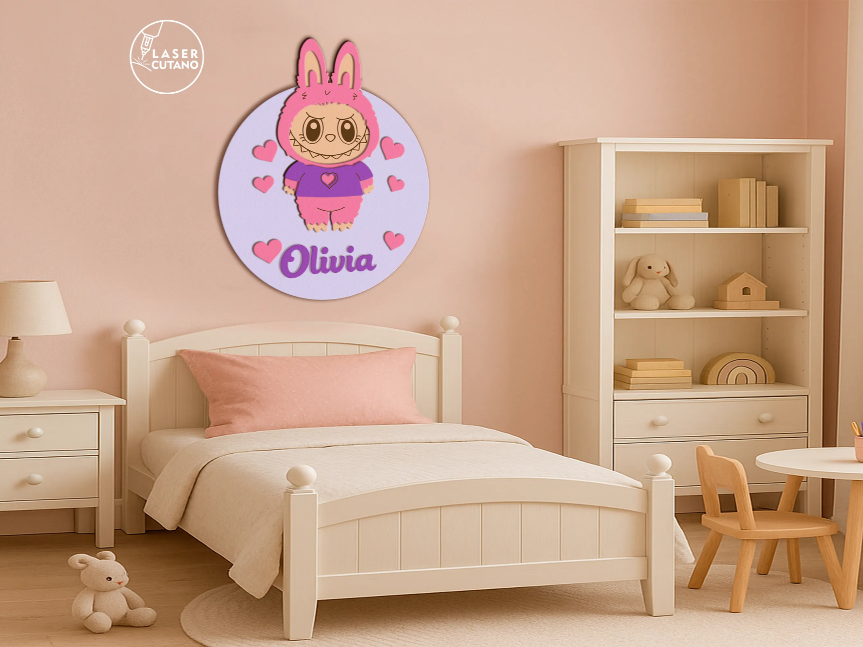 Labubu Personalized Kids Wall Art | Ready to Use Files - Atomm