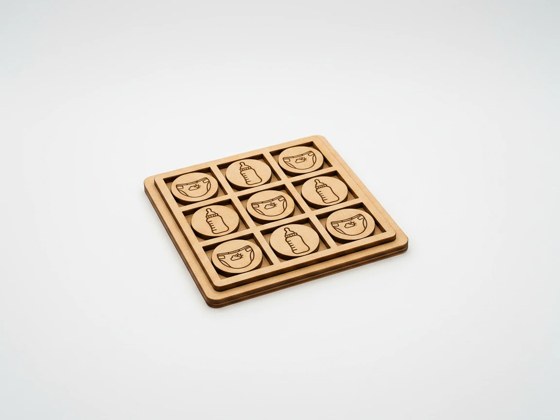 Baby Shower Tic Tac Toe SVG XCS | Wooden Diaper and Bottle Game | Laser ...