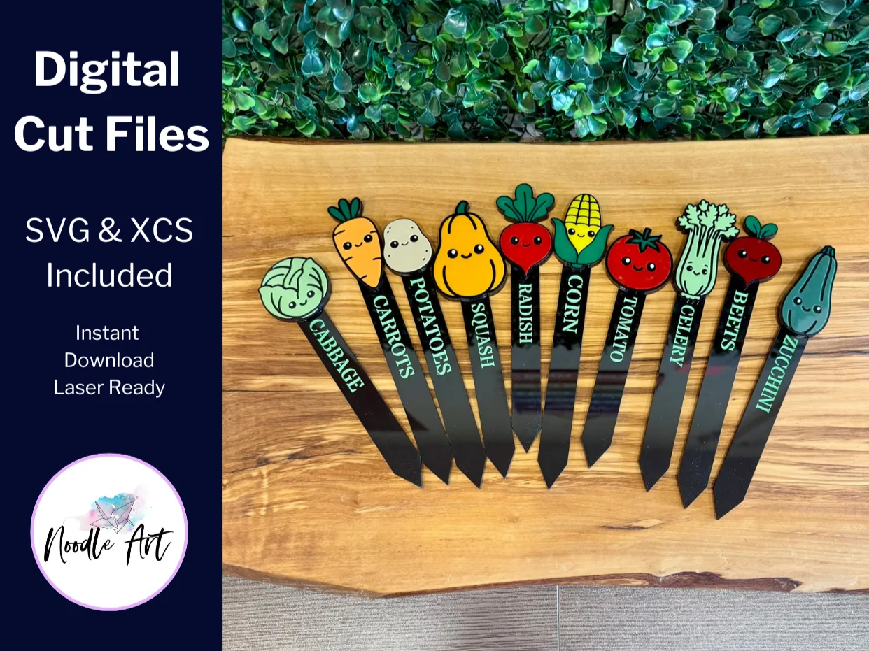 Garden Fresh 19-Piece Vegetable Plant Tag Set | Laser Cut Garden ...