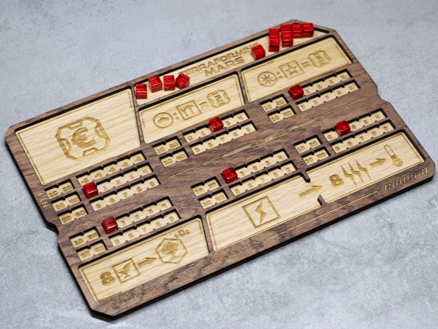 Terraforming Mars – Premium Player Boards - Laser cut and engraved ...
