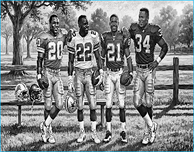 12x7 Laser Engraved picture of NFL Legendary RBs | Free Files - Atomm