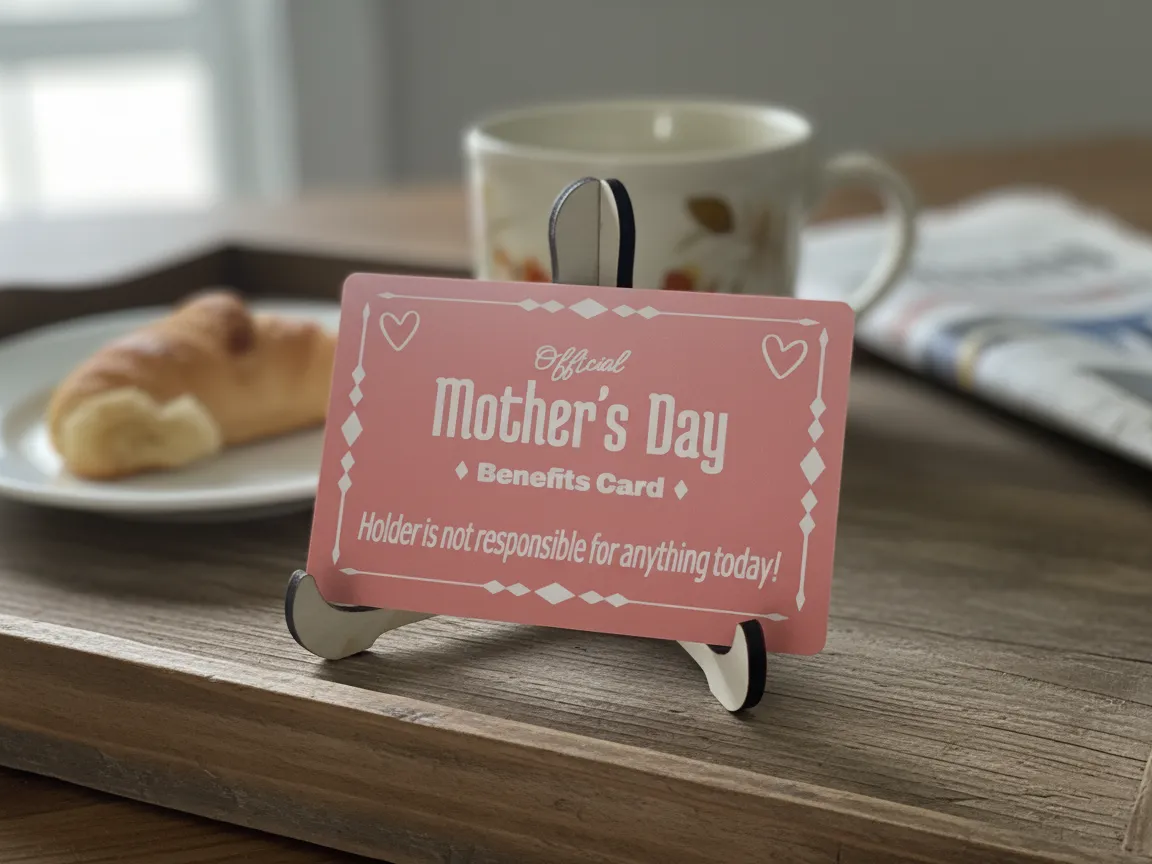 Mother's Day "Benefits Card" - aluminum business card | Free Files - Atomm