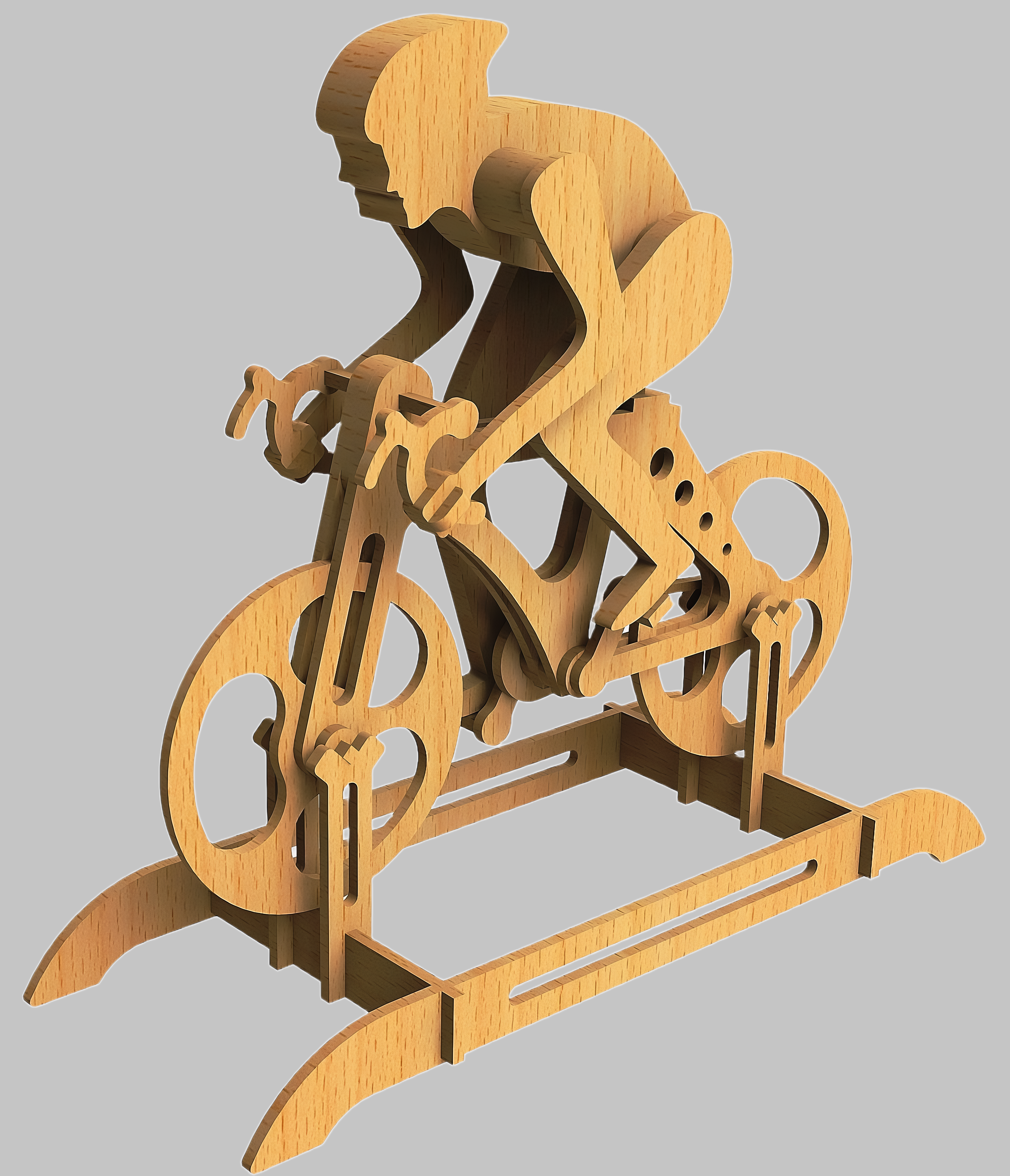 Laser Cut Racing Bike Racer Bicycle DXF File | Free Files - Atomm