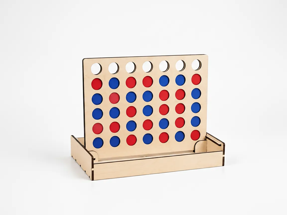 Connect Four Game SVG 3mm | Wooden Board Game Laser Cut File | Family ...