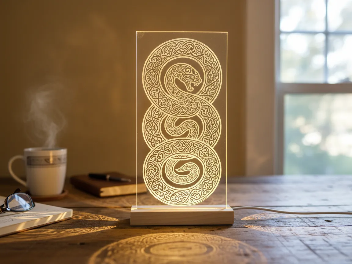 World serpent acrylic light | Free Files - Atomm