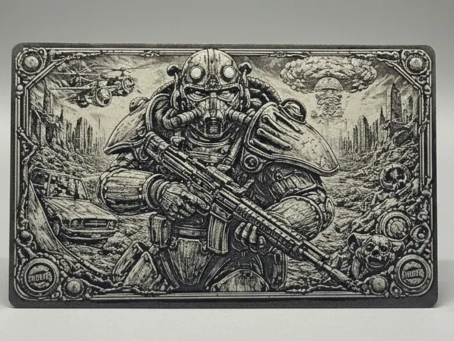 Laser Engraved Fallout Power Armor Scene on Metal Plate | Free Files ...