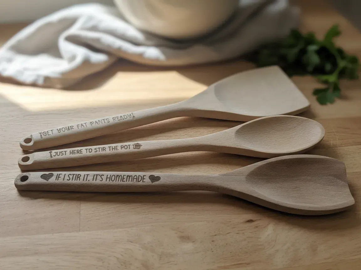 Laser-Engraved IKEA RÖRT Utensil Set (Beech Wood) - Sassy Chef | Free ...