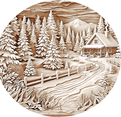 Winter Wonderland Live Edge Wood Cookie | Free Files - Atomm