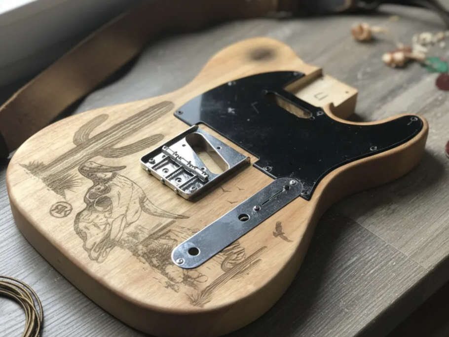 Laser Engraved Fender Spec. Telecaster custom "South Western" themed ...