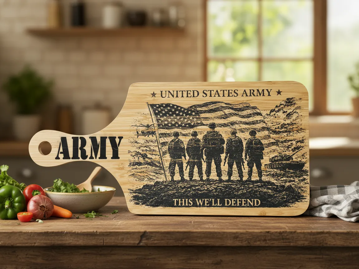 Bamboo Cutting Board - United States Army Brotherhood "This We’ll ...