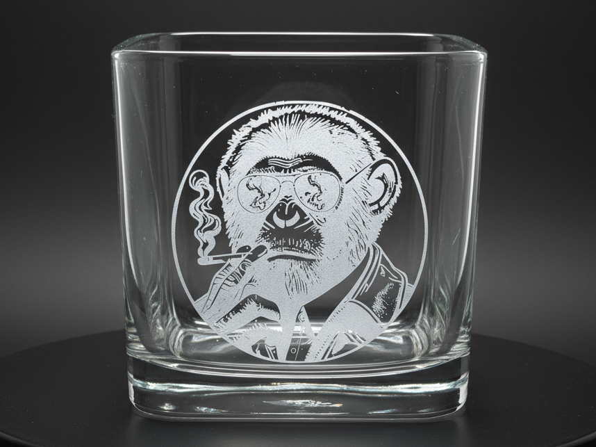 Savage Intelligence” – Rebel Monkey Whiskey Glass Engraving | Free ...