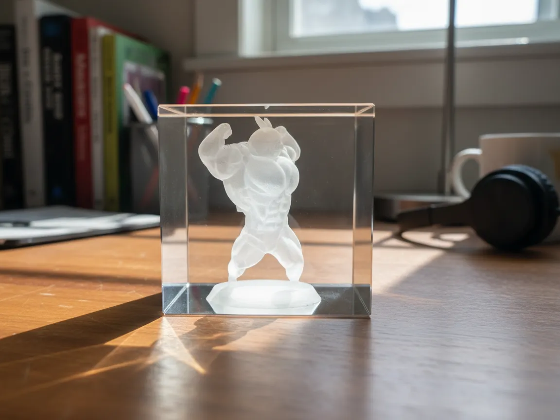 Muscle Pikachu Glass Engraved Model | Free Files - Atomm