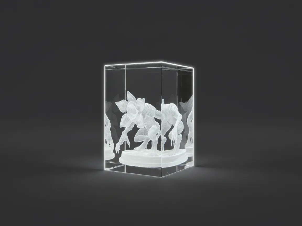Demogorgon creature glass cube display | Free Files - Atomm