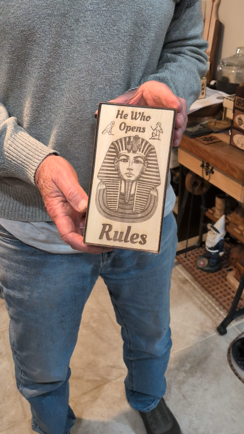 "Egyptian Puzzle Box" Laser Cut & Engraved with Pharaoh Design | Free ...