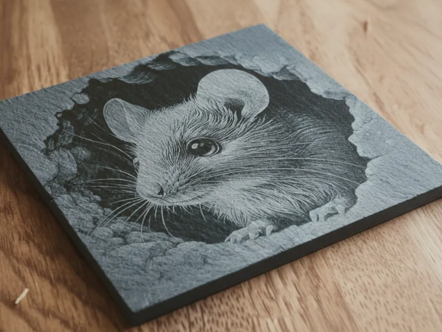 Mouse Portrait - Laser engraved | Free Files - Atomm