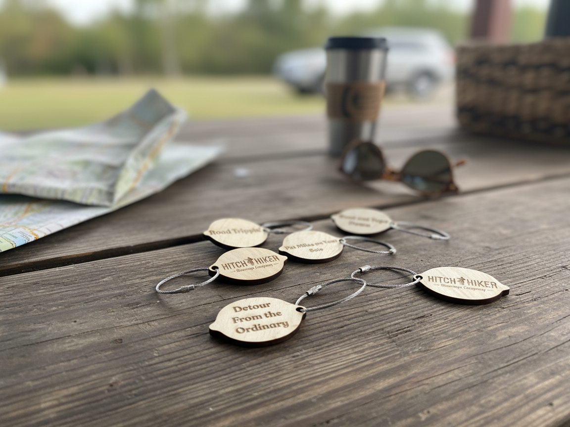 Hitch Hiker Company wooden travel luggage tags with inspirational ...