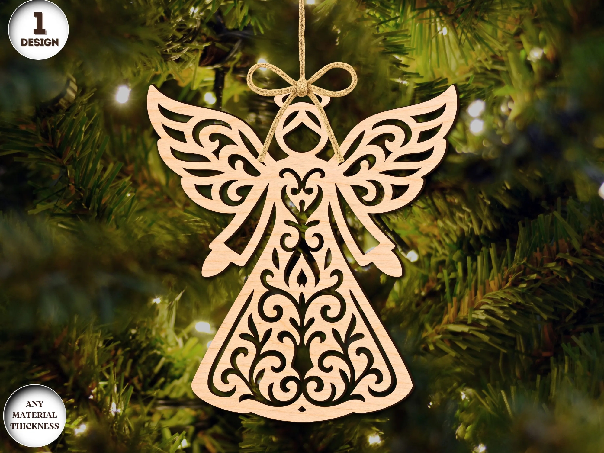 Laser cut and engrave | Christmas Angel Ornament Laser Cut | Ready to ...
