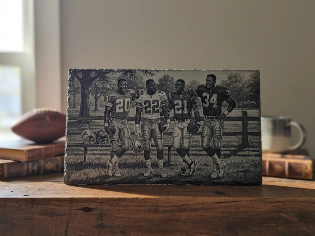 12x7 Laser Engraved picture of NFL Legendary RBs | Free Files - Atomm