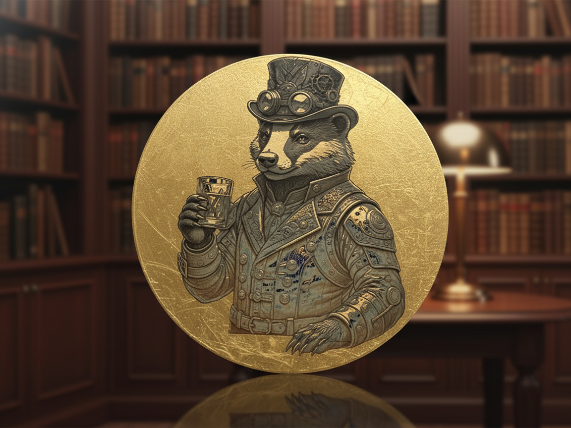 Steam punk Badger coaster from IKEA | Free Files - Atomm