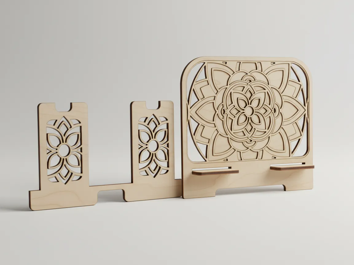 Laser cut and engrave | Tablet Holder Design 10, MDF 4mm | Free Files ...
