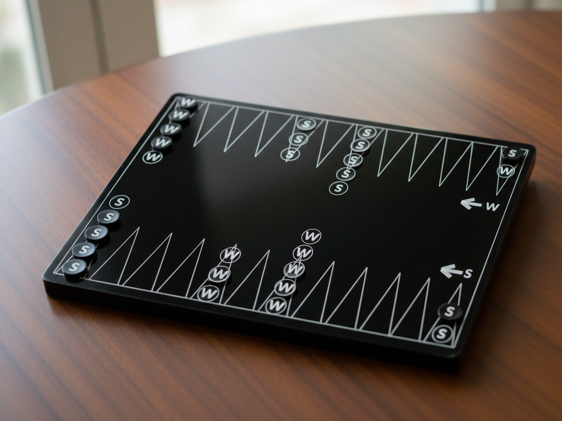 Backgammon Starting Position on a metal V Card | Free Files - Atomm