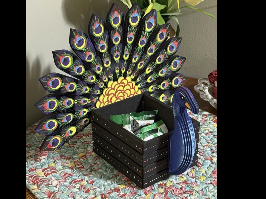Peacock candy dish/planter | Free Files - Atomm