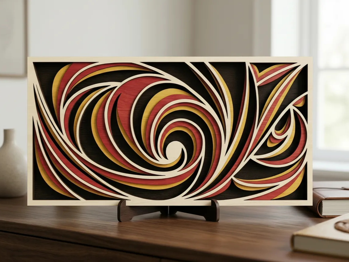 Laser Cut Multilayer Ornamental Abstract #8 – 4 Layered Ornamental ...