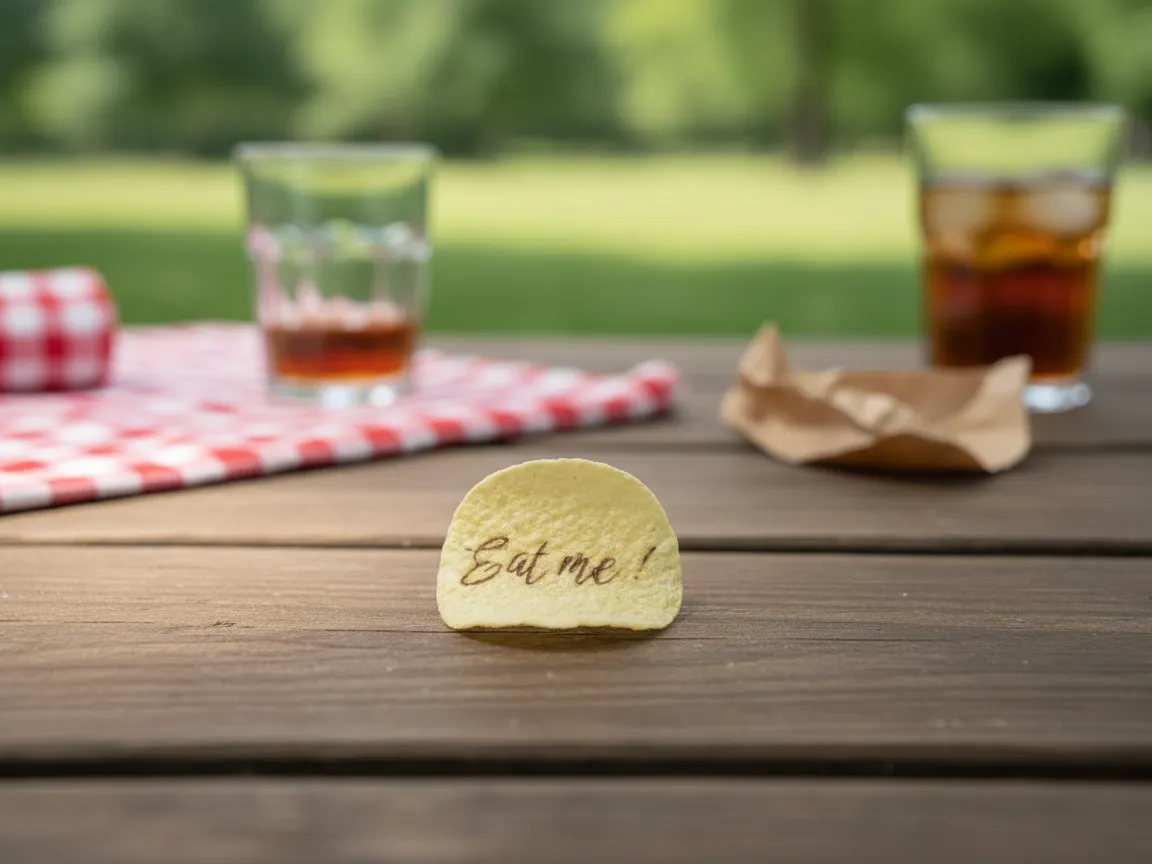 Laser Engraved Potato Chip with custom Text [Fun] | Free Files - Atomm