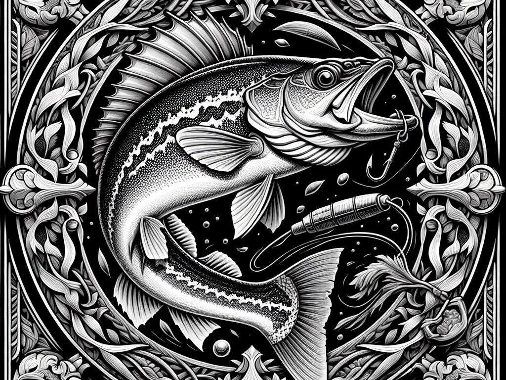 Walleye Jumping Out of a Lake With A Hook In It's Mouth | Free Files ...