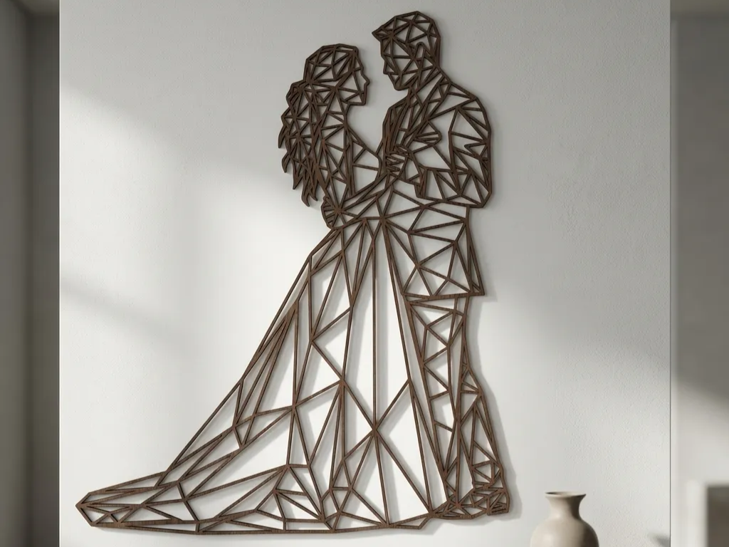 First Dance Silhouette Wall Art SVG | Laser Cut File | Geometric Low ...