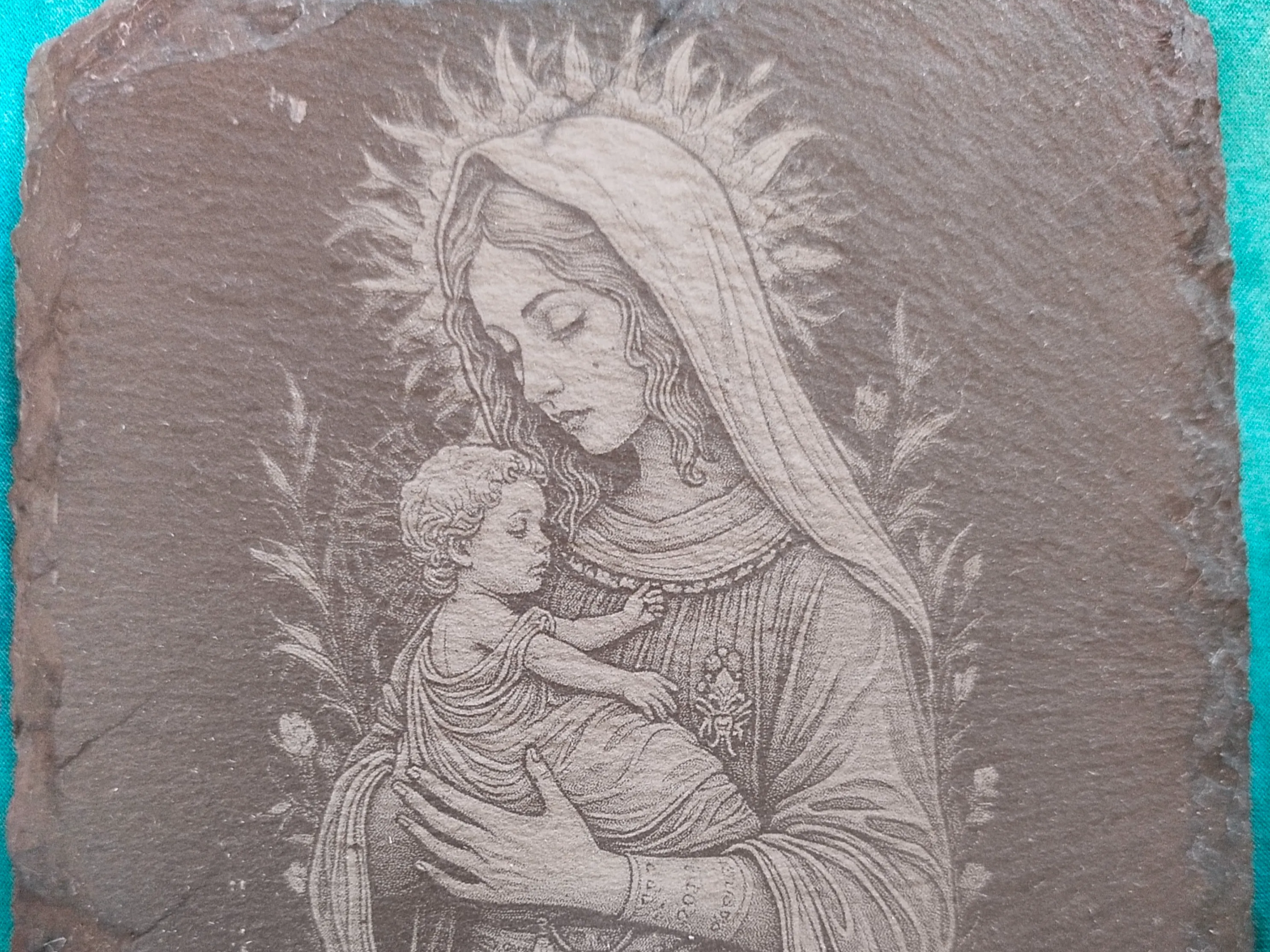 Laser cut and engrave | Virgin Mary Coaster ai | Free Files - Atomm
