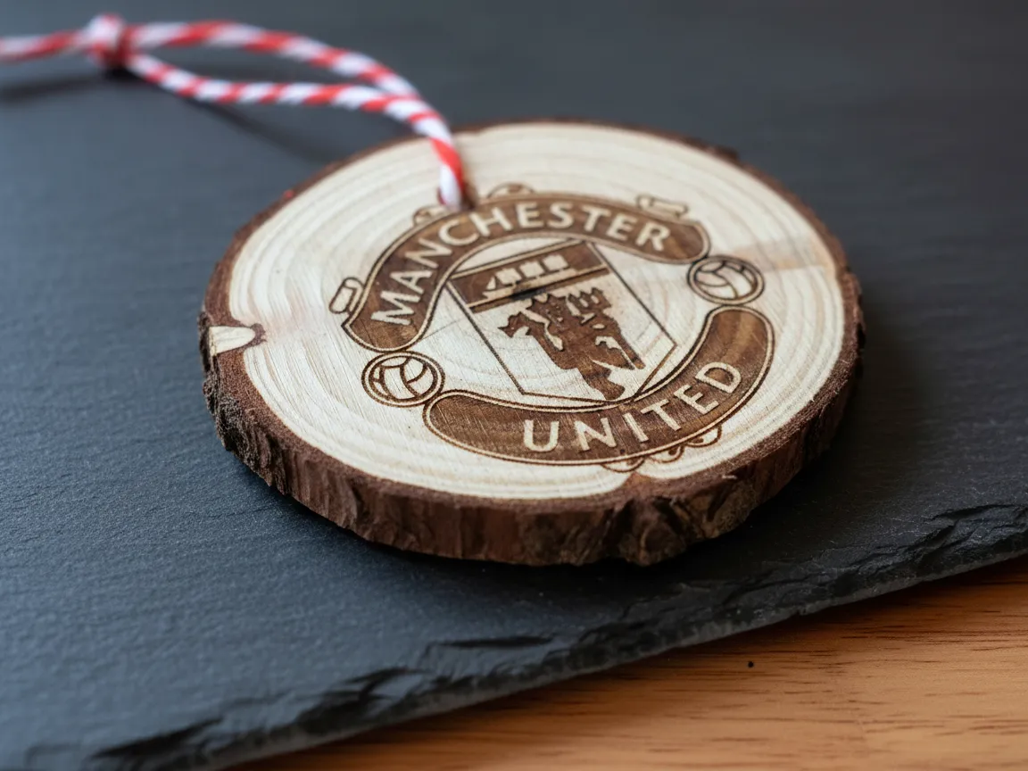 Laser cut and engrave | Laser Engraved Manchester United Wooden ...