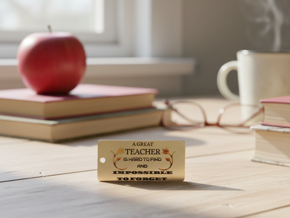 A Great Teacher Is Hard To Find And Impossible To Forget Metal Keychain ...