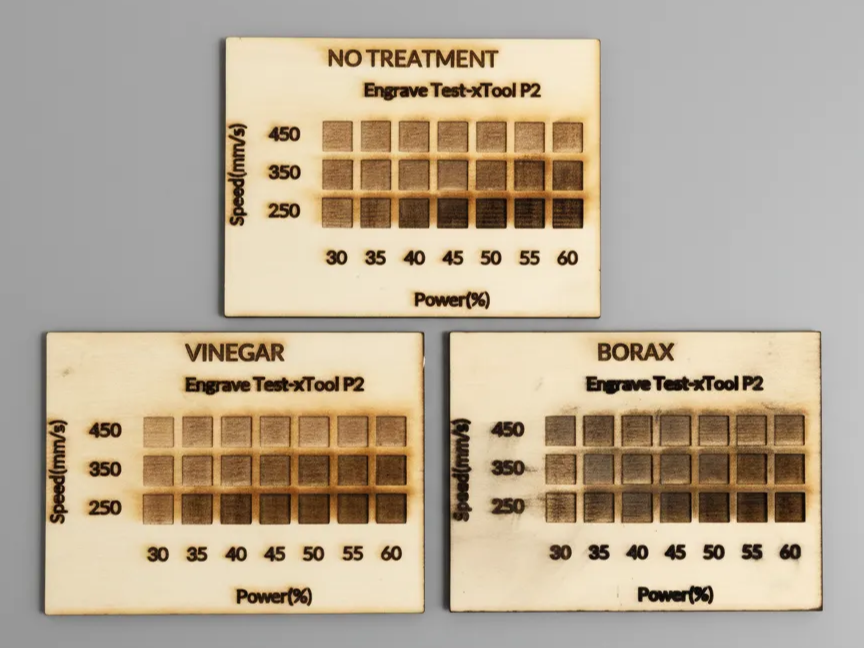 Vinegar vs Borax vs Bare Wood - Engraving Grid Test - How To Get Dark ...