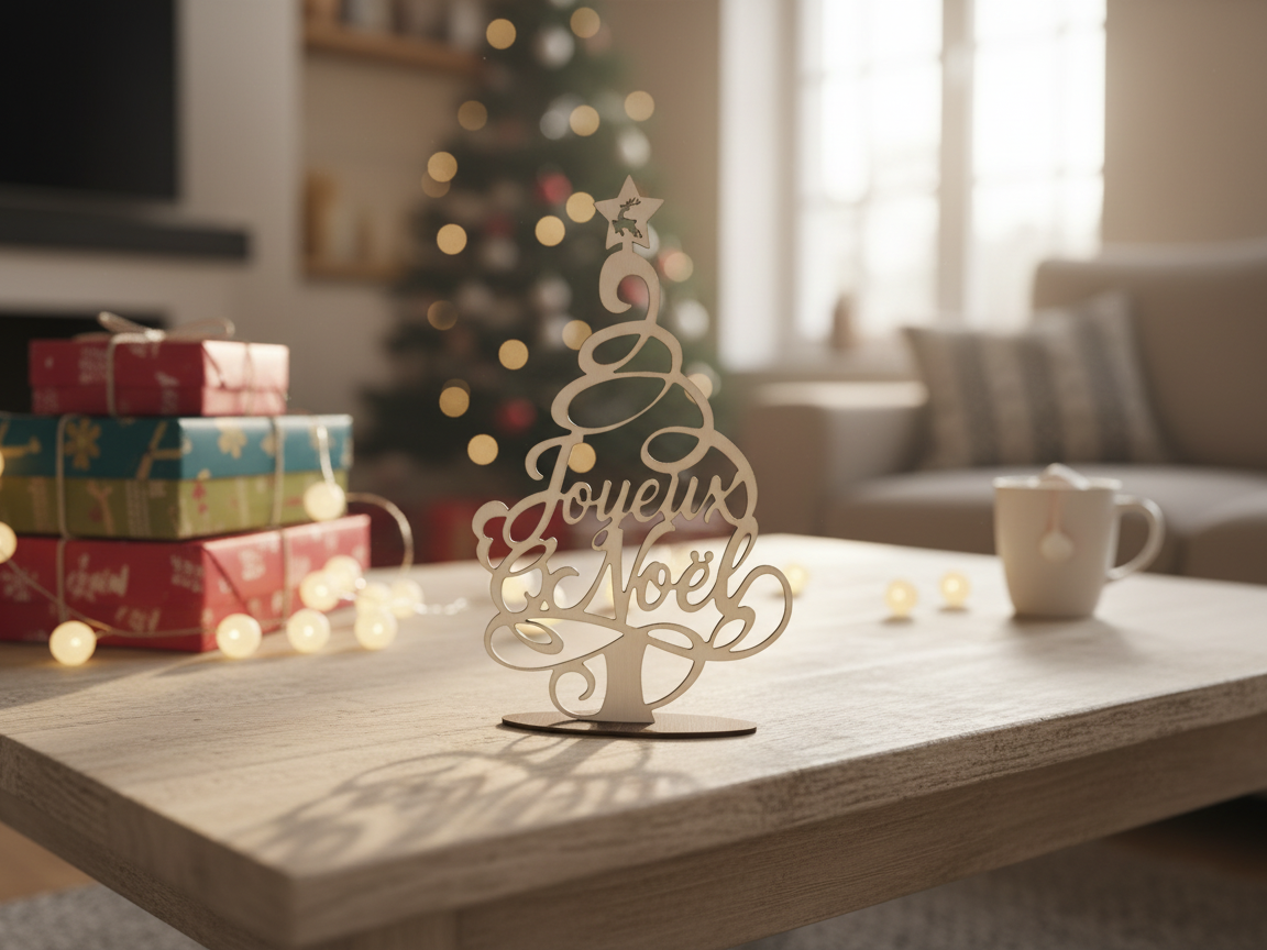 Laser Cut Wooden Christmas Tree – Joyeux Noël | xTool Laser Christmas ...