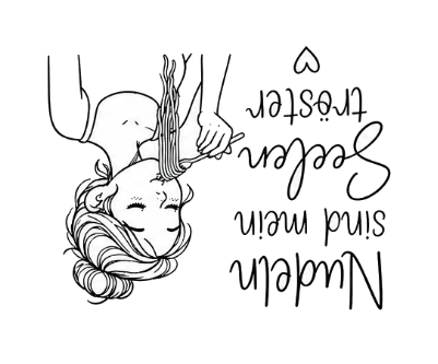 Tischset aus Kunstleder mit Nudel-Motiv und Spruch Nudeln sind mein ...