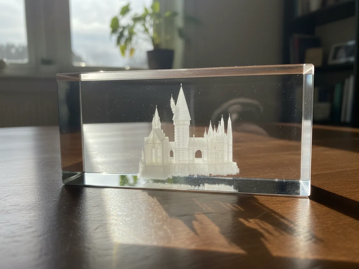 Hogwarts School of Witchcraft and Wizardry Glass Engraved Model | Free ...