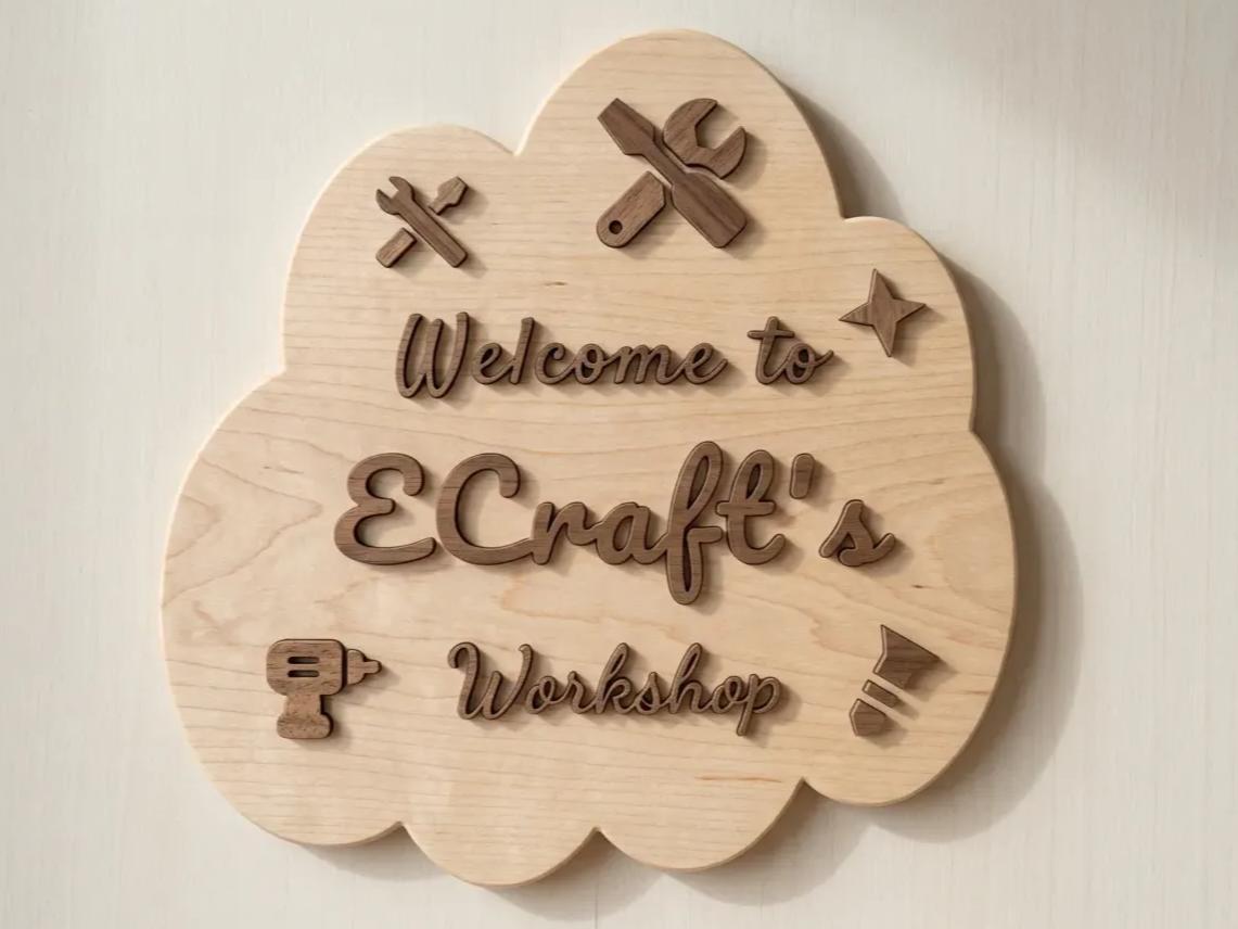 Ecraft Workhop - Laser Cut & Engraving Template | Atomm
