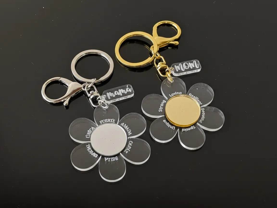 Flower keychain for mom - Woman keychain - Gift | Ready to Use Files ...