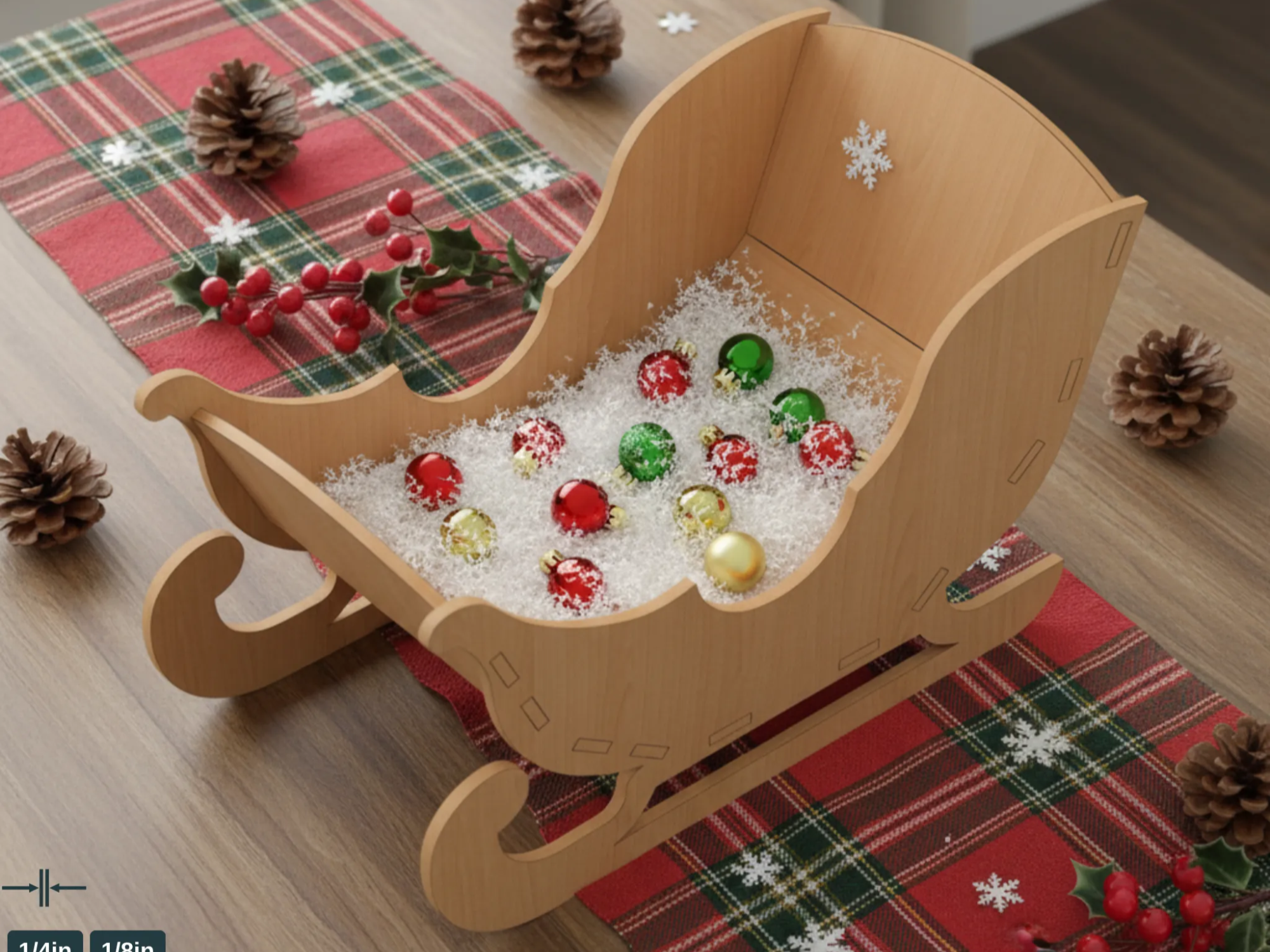 Laser cut and engrave | Christmas Santa Sleigh Collection / New Year ...