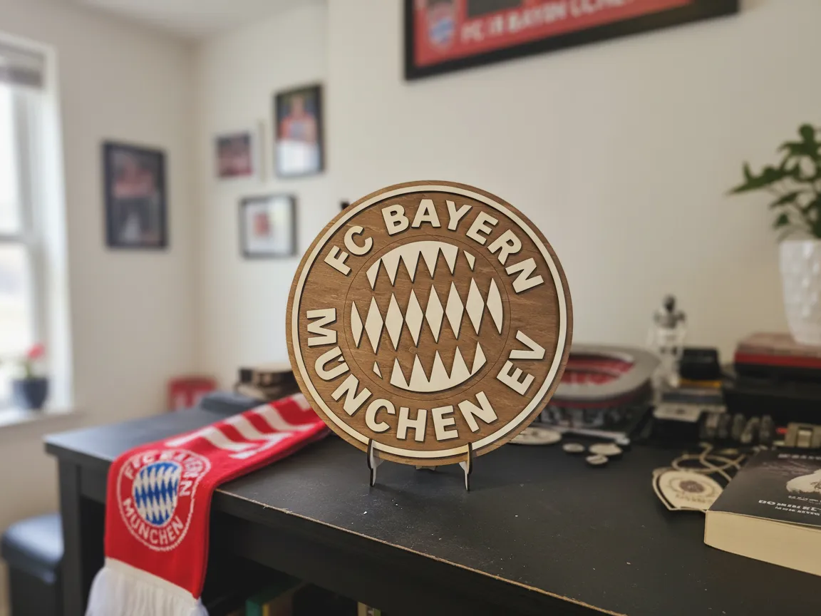 Laser Cut Wooden FC Bayern Munchen EV Logo Display Plaque | Free Files ...