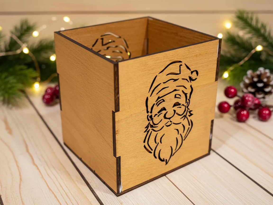 Laser Cut Wooden Christmas Santa - Tealight holder | Ready to Use Files ...