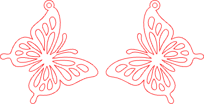 Butterfly silhouette drop earrings | Free Files - Atomm